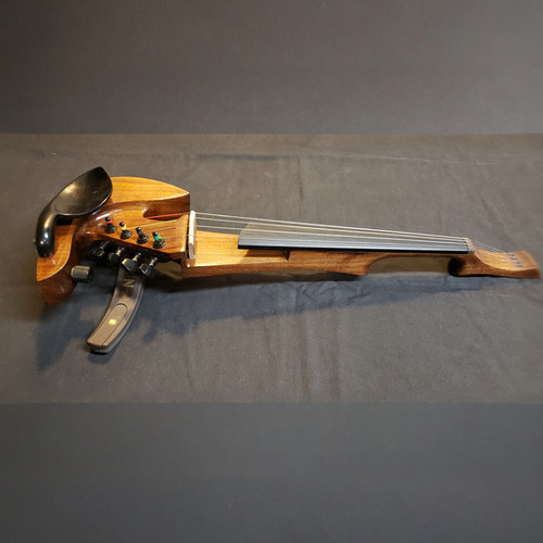 Solid-Body Black Walnut Violin with Machine Tuners | Cauldron Music
