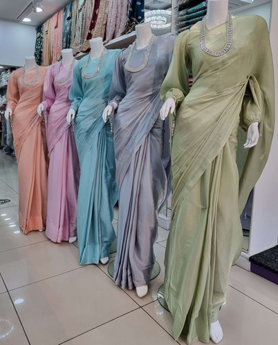 Plain Organza Saree | JaysFashion
