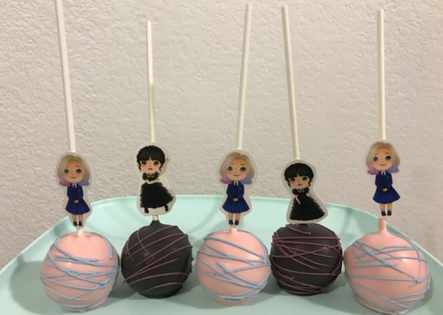Wednesday Addams Cake Pops | Sugar Bandit