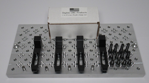6" x 12" Fixture Plate With 1/4-20 Clamp Set | Dayton CNC Products