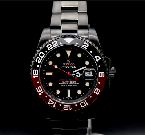 black seiko mod coke seiko mod red and black bezel seiko mod coke seiko ...