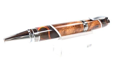 Hawaiian Koa Italian Acrylic Designer Cigar Ballpoint Opal (Lava Flow ...