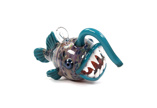 Glass Small Dragonfish (Teal and Blue) | Simply Wood Studios