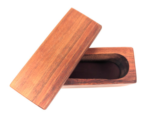 Mini Carved Koa Pop Top Box (#1) | Simply Wood Studios
