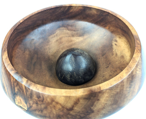 Hawaiian Kou Carved Large Kava Bowl with Coconut cup | Simply Wood Studios