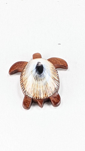 Single Honu Magnet Koa and Opihi | Simply Wood Studios