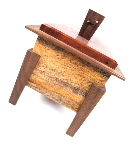 Hawaiian Koa and Mango Wood Pop Top Box With Asian Handle No.2 | Simply ...