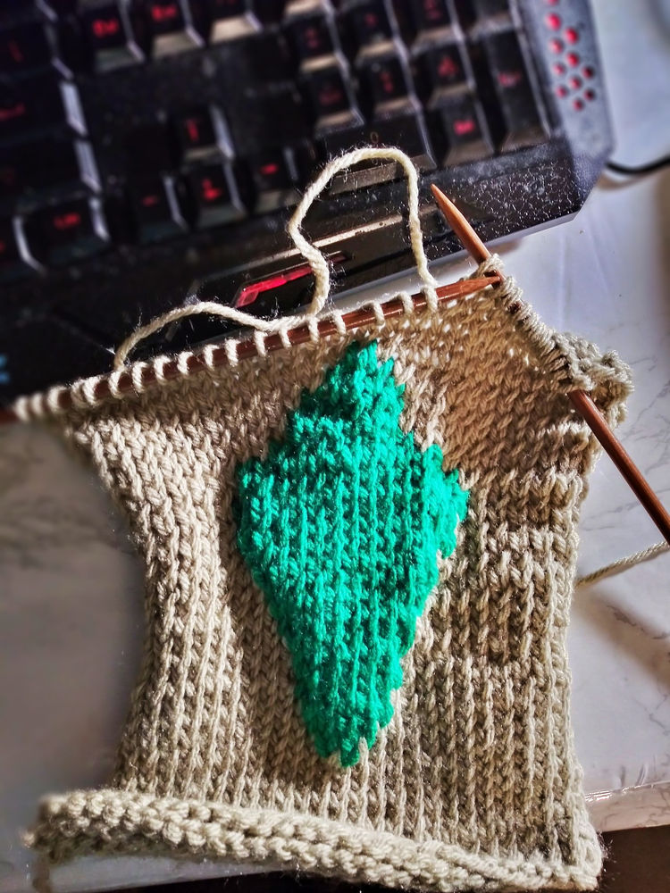 Plumbob Patch [Free Knitting Pattern]