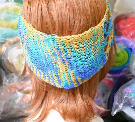 Fishnet Headband Free Knitting Pattern
