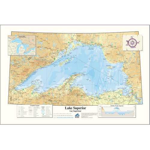 Lake Superior Wall Map | LSM Gift Shop