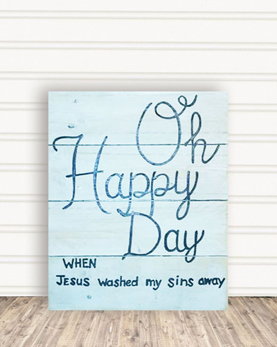 Oh Happy Day Wood Sign | Lydia's Graphic Pall