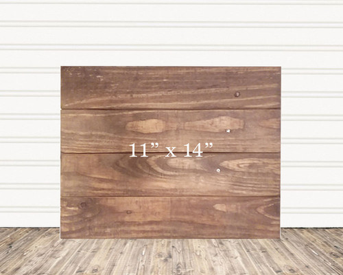 Custom Rustic Stain Wood Sign 11" x 14" | Lydia's Graphic Pall