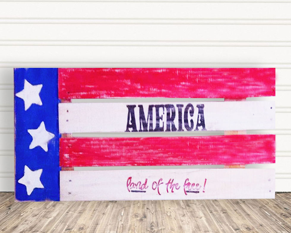 Americana Wood Signs | Lydia's Graphic Pallet Signs