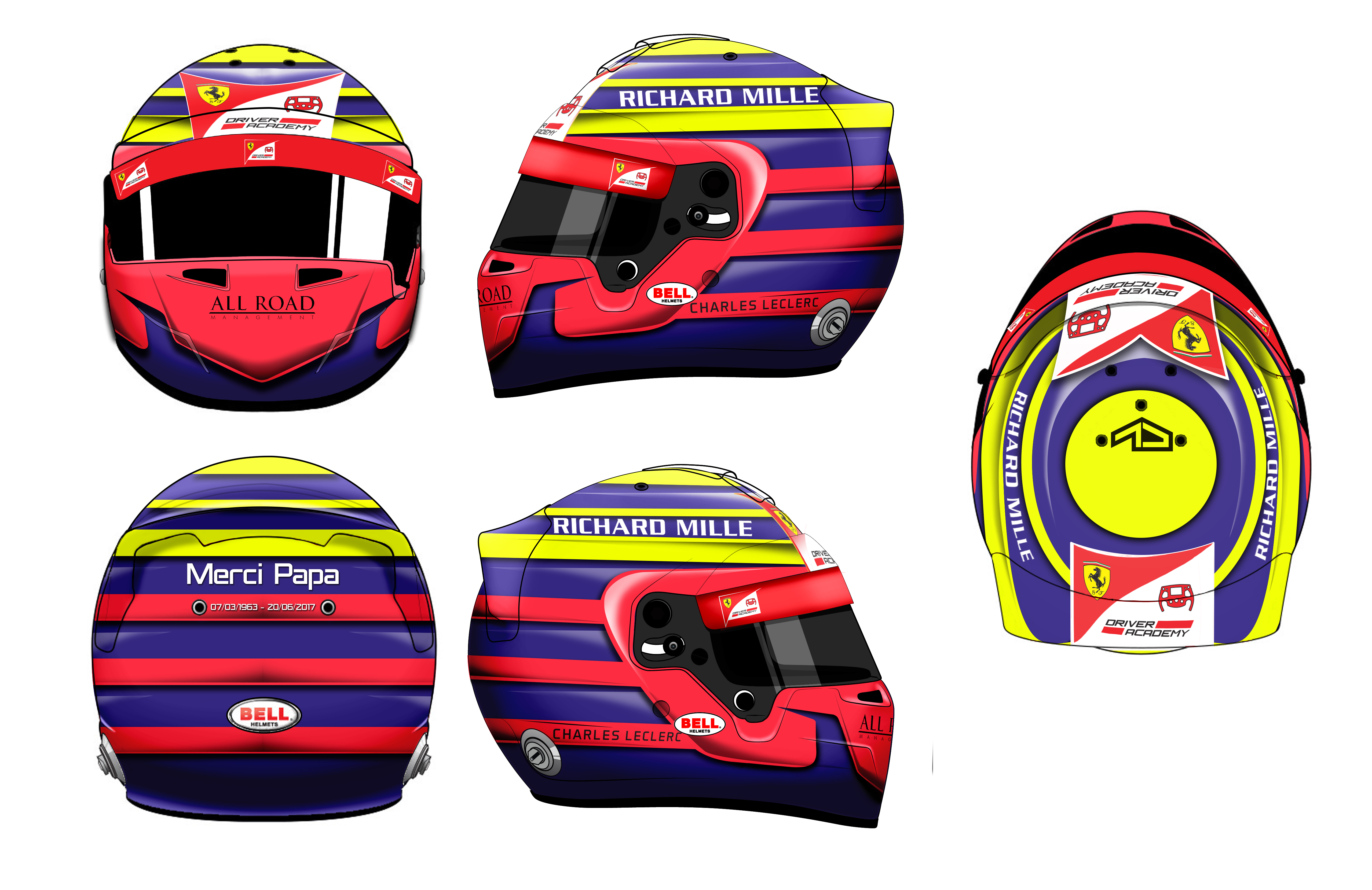 Charles Leclerc Helmet Designs