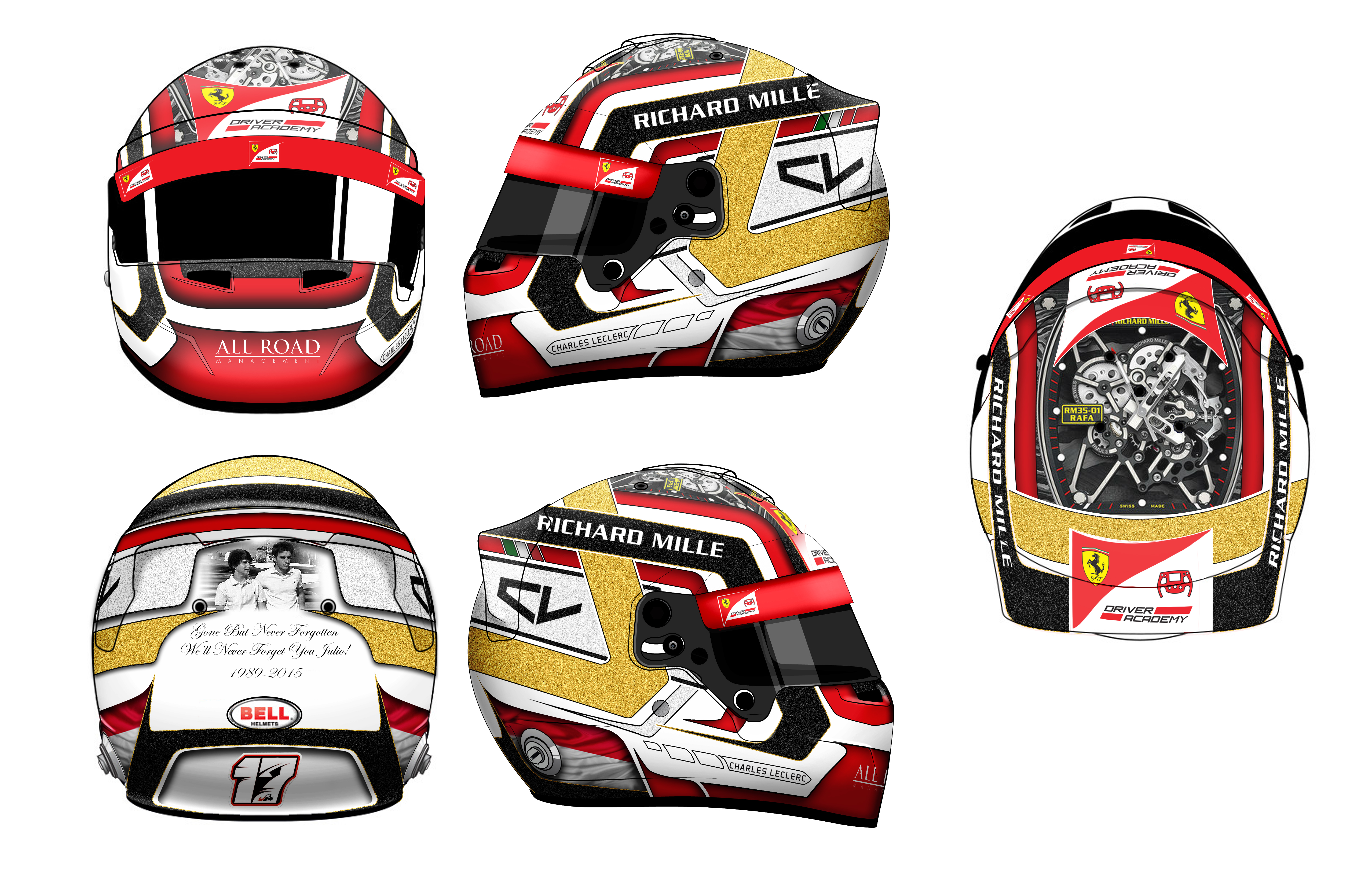 Charles Leclerc Helmet Designs