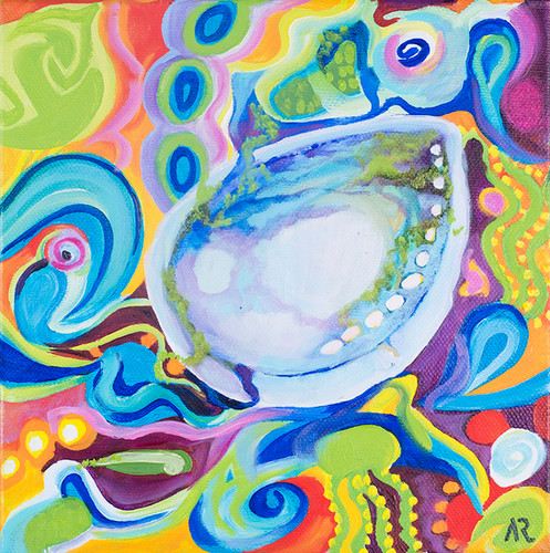 Paua - original oil on canvas | andrearobinsonartist
