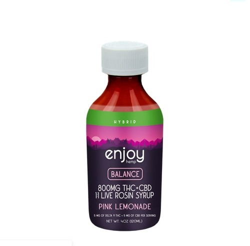 Enjoy Delta 9 Syrup - 800mg - Pink Lemonade (Hybrid) | Elevation Hemp Co.