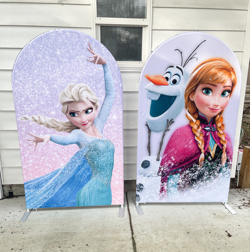 Duo Frozen Fabric Panels Rental | balloons