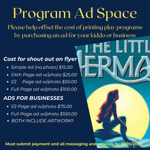 Little Mermaid Ad Space For Program Flyer | HeyJoJoProductions