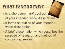 Synopsis Preparation | Researchguidecenter