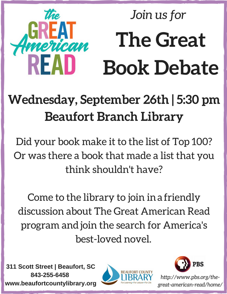 The Great Book Debate at the Beaufort Branch