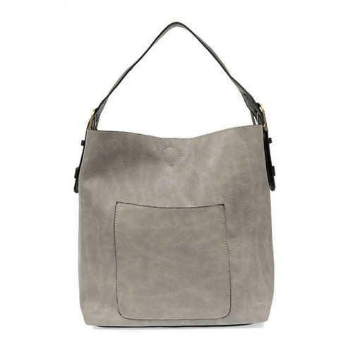 Classic Grey Hobo with Black Handle | The Portsmouth Shop