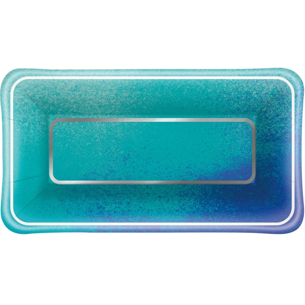 Paper Plate - Ocean Blue Scallop | The Party Company