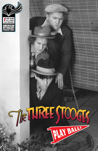 Three Stooges Play Ball #1 Ltd Ed B&W Photo Cvr | American Mythology