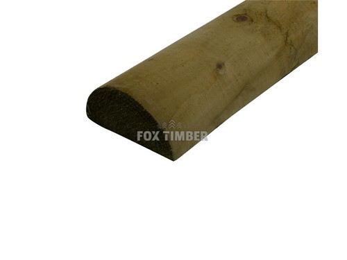 3.6m Half Round Mach Tan Rails (100mm) | Bradshaws Farm Shop