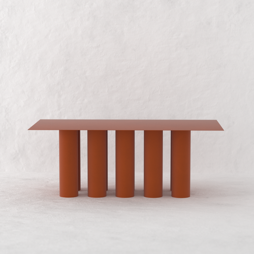 Tubular Dining Table - Terracota | MUMU