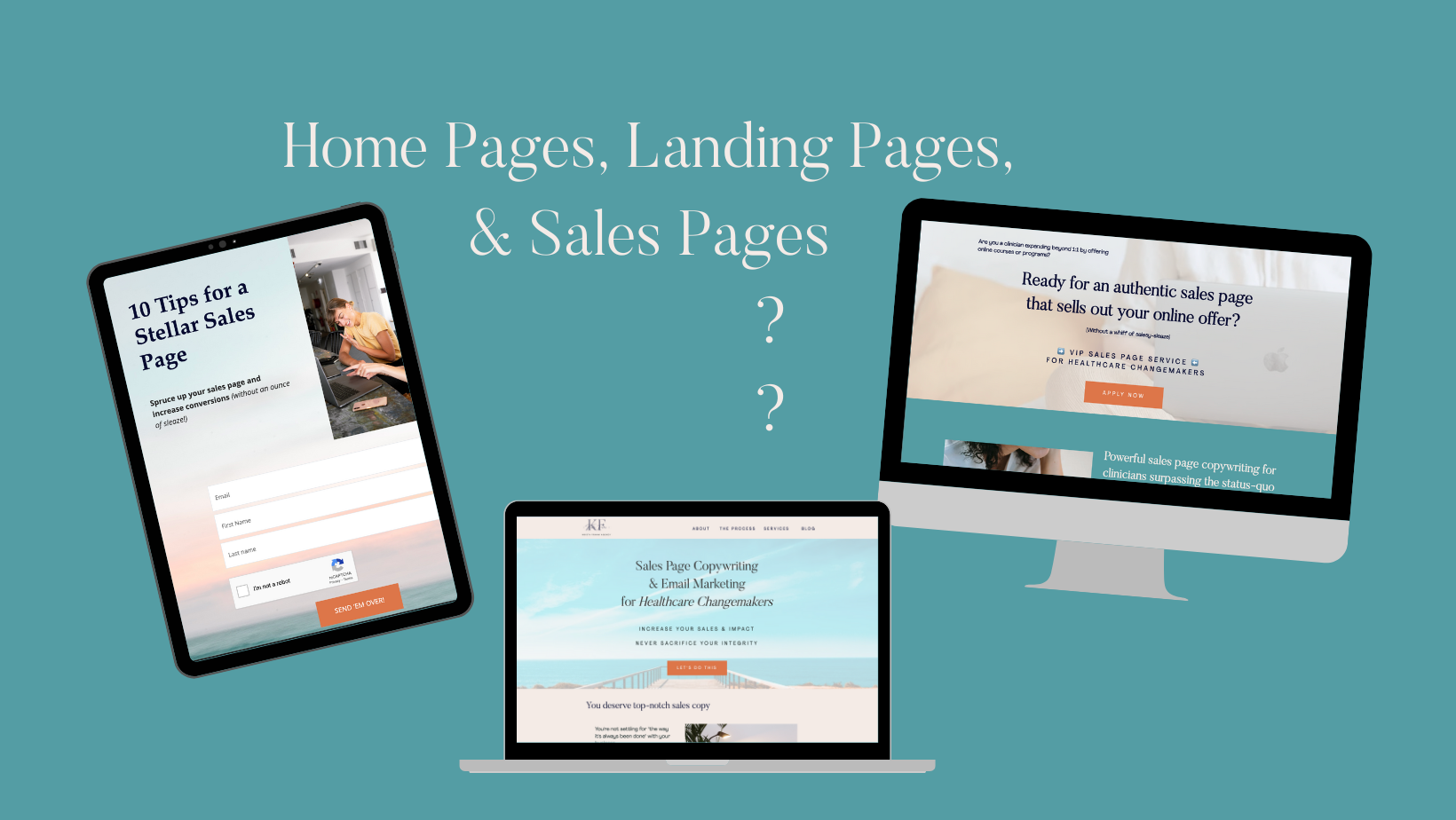 What are Home, Landing, & Sales Pages?