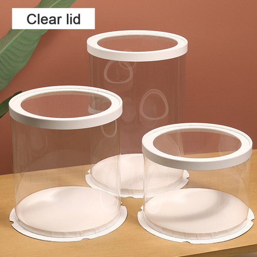 10"x7"(H) White Round Cake Box | c-box