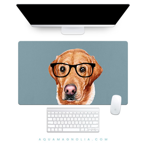 Labrador Retriever Desk Pad | Aqua Magnolia