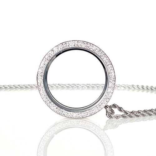 Dazzling Double Crystal Floating Glass Lockets | Poppy Lockets