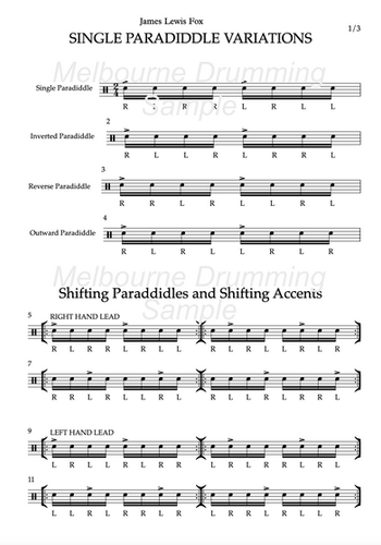 Single Paradiddle Variations | Melbourne Drumming
