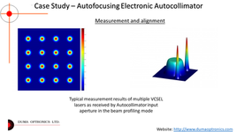 Duma Optronics: Profiling, Laser Beam Profilers, Analyzers, Positioning, Nesher, Israel