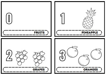 NUMBERS AND FRUITS MINIBOOK | Teacher Marco André