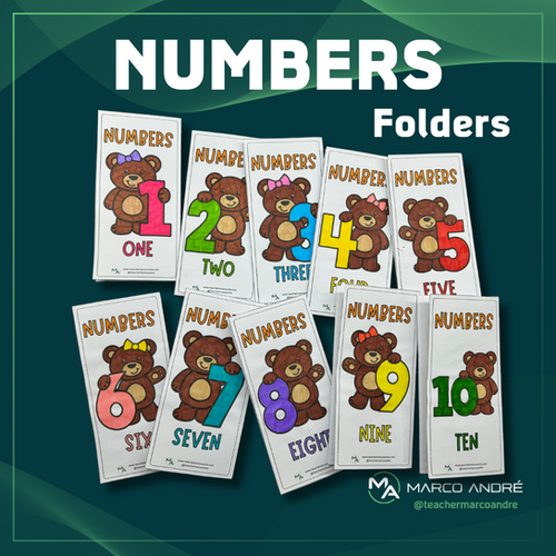 NUMBERS 1 TO 10 FOLDERS | Teacher Marco André
