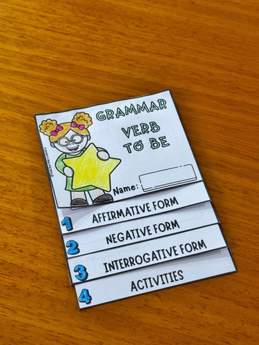 VERB TO BE FLIPBOOK | Teacher Marco André