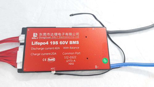 60v 19S 40Amps LifePO4 BMS Module with Water Proof, Temperature Sensor ...