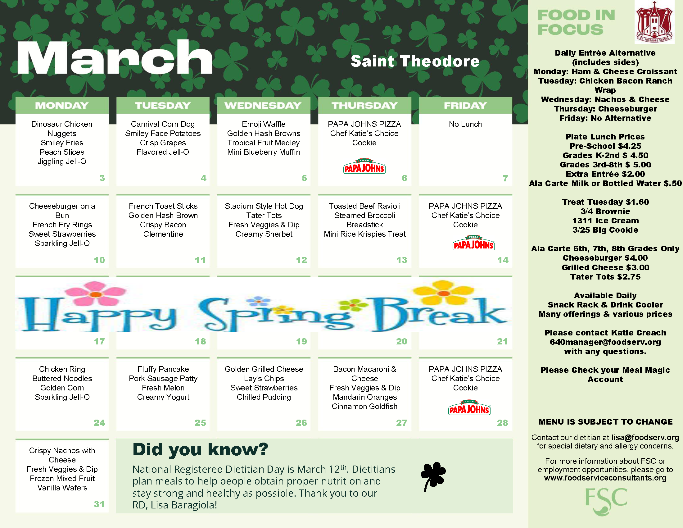 Welcome | St. Theodore School