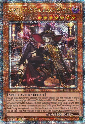 Diabellstar the Black Witch (New Art) (Quarter Century Secret Rare ...