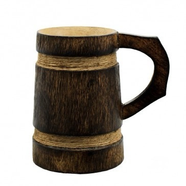 Handmade Small Wooden Tankard Reenactment Prop | Past Adventures