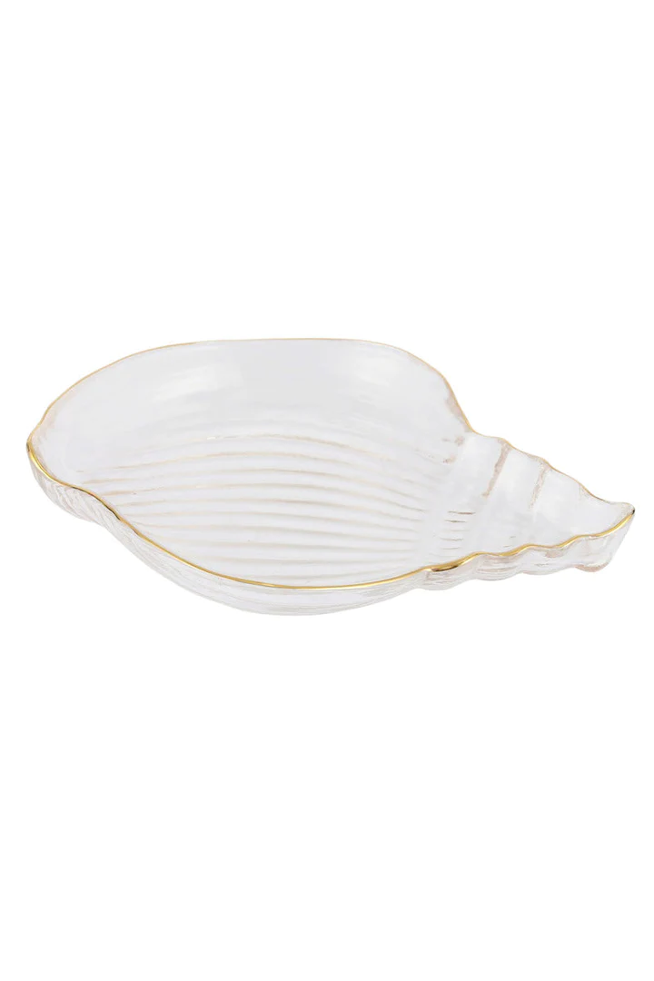 GLASS CONCH SHELL DISH | 34degrees