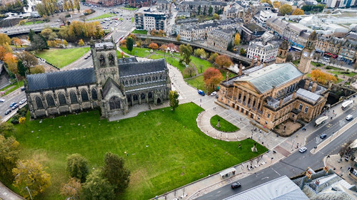 Paisley Landmarks: Abbey and Town Hall Print | Paisley Tours