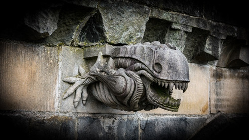 Paisley Abbey Alien Gargoyle Print | Paisley Tours