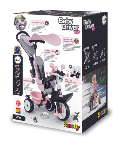 Smoby BABY DRIVER TRICYCLE PLUS PINK HA7/741501 | mitsingas wonderland
