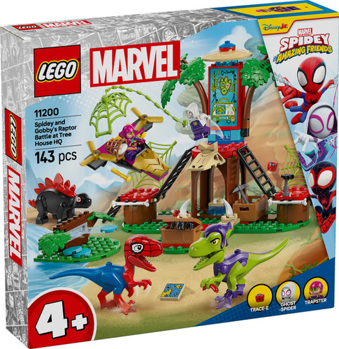 LEGO Spidey Spidey and Gobby's Raptor Battle at Tree House HQ 11200 ...