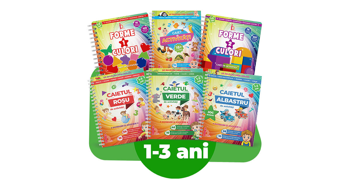 Caiete cu activitati pentru copii 1-3 ani | Idei cu Dichis