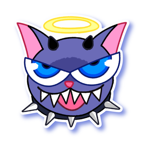 Doom Cat Crumbs Sticker | LURIAN.COM